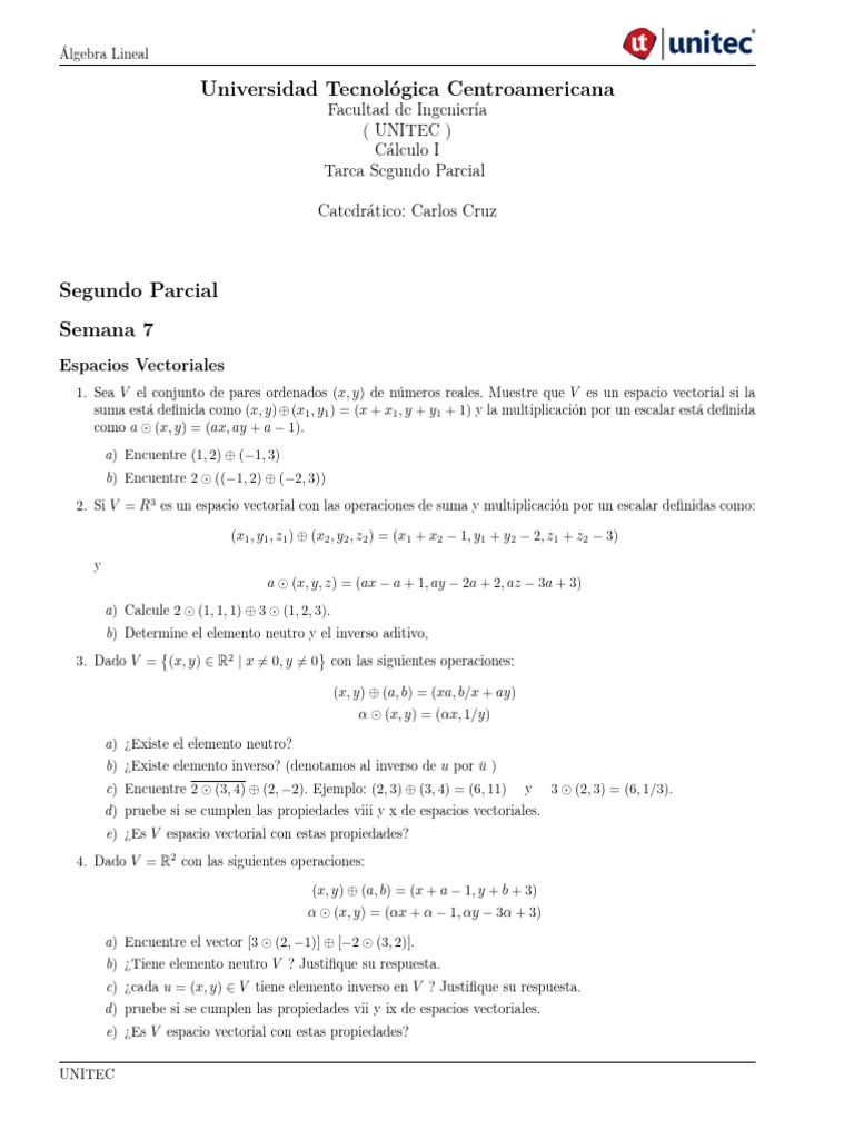 Mat 105 Tarea Segundo Parcial 1 323807650 | PDF
