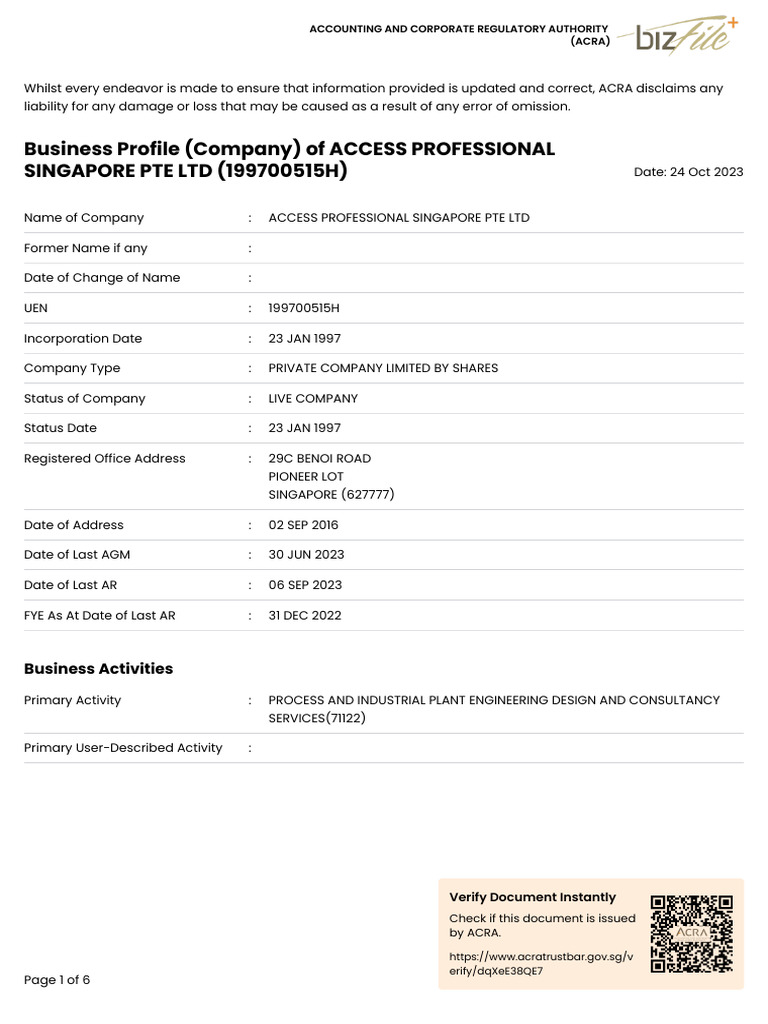 ACRA Biz Profile - 24.10.2023 | PDF