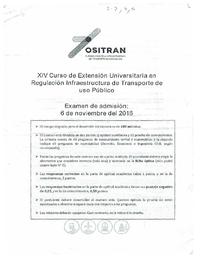 Examen Ositran | PDF