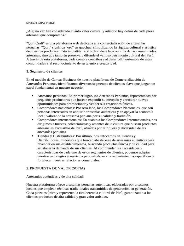 SPEECH EXPO VISIÓN | PDF