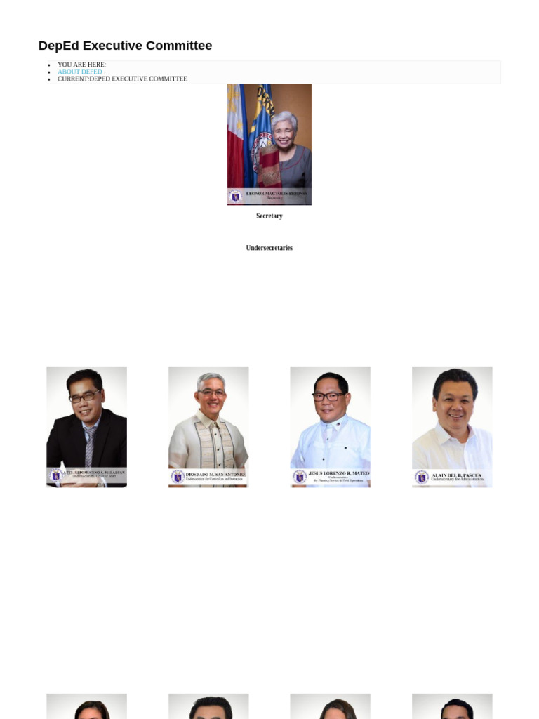DepEd Executive Committee | PDF