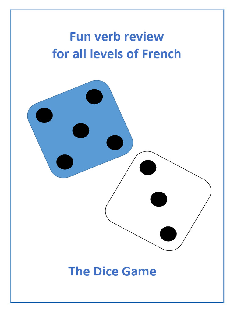 Fun Verb Review For All Levels of French | PDF