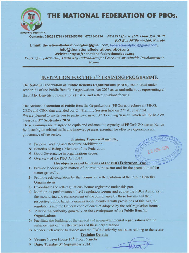 The National Federation of Pbo | PDF