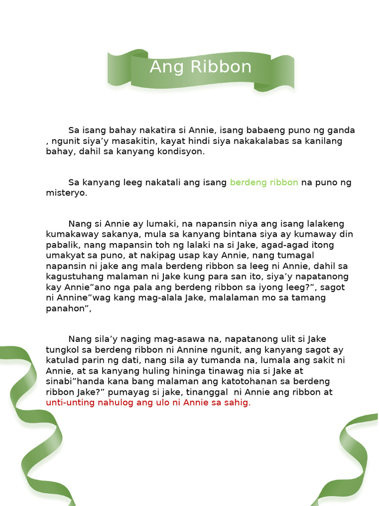 Ang Ribbon | PDF