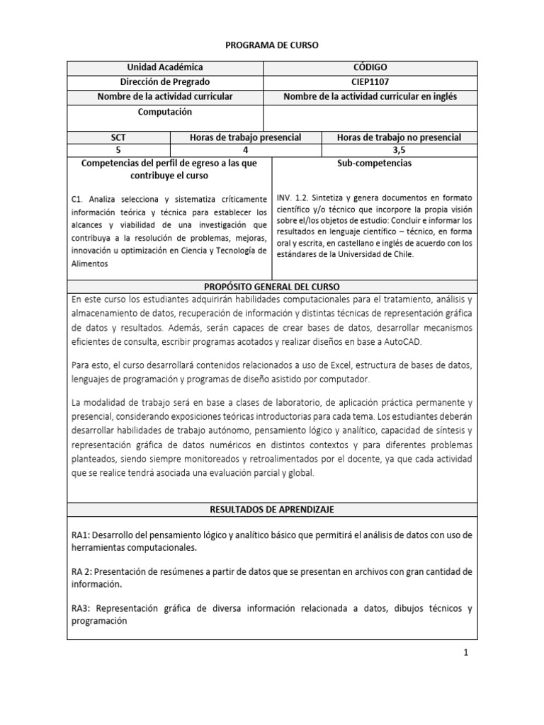 Programa Computaci n2024 | PDF