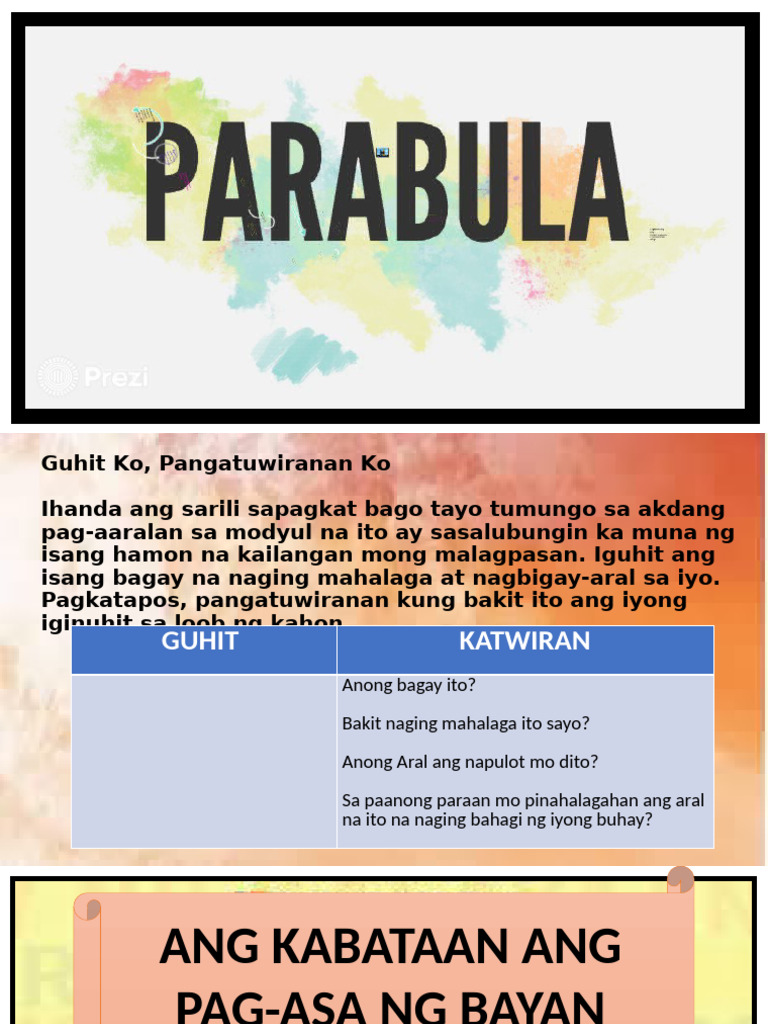 3rd Quarter Module 1 Parabula | PDF