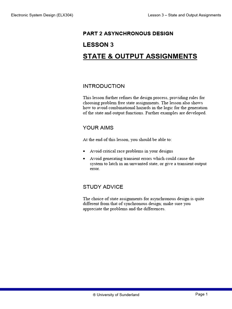 Asynchronous Design Lesson 3 | PDF