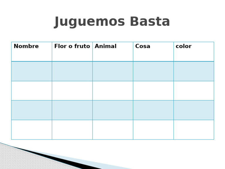 Juguemos Basta | PDF