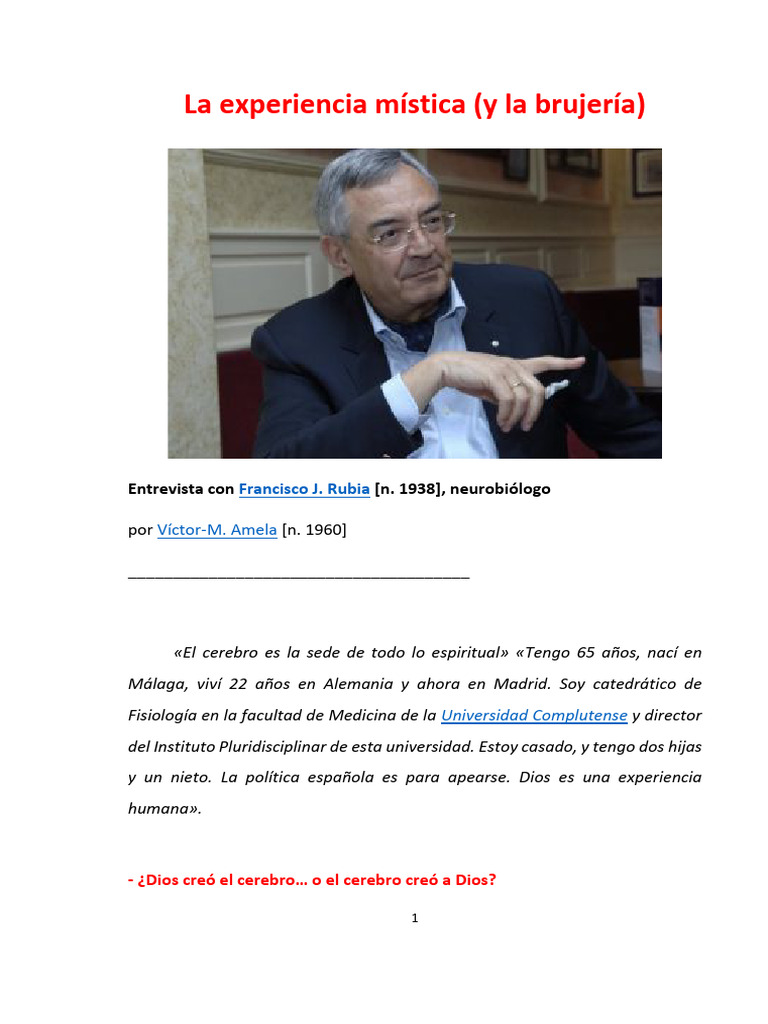 La Experiencia Mistica y La Brujeria | PDF