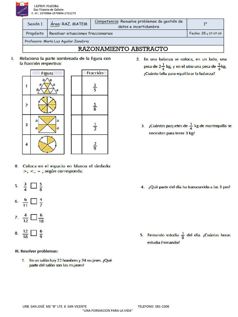 Raz Mate 1º-Ex5 .1.1 | PDF