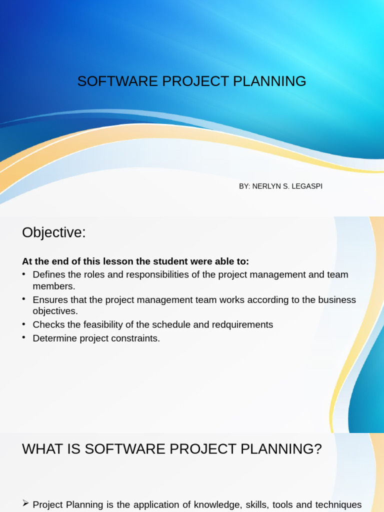 Software Project Planning | PDF