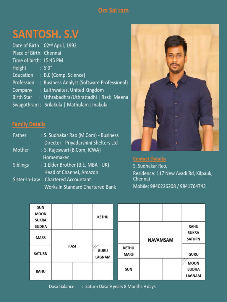 Santosh Jathagam 1 | PDF