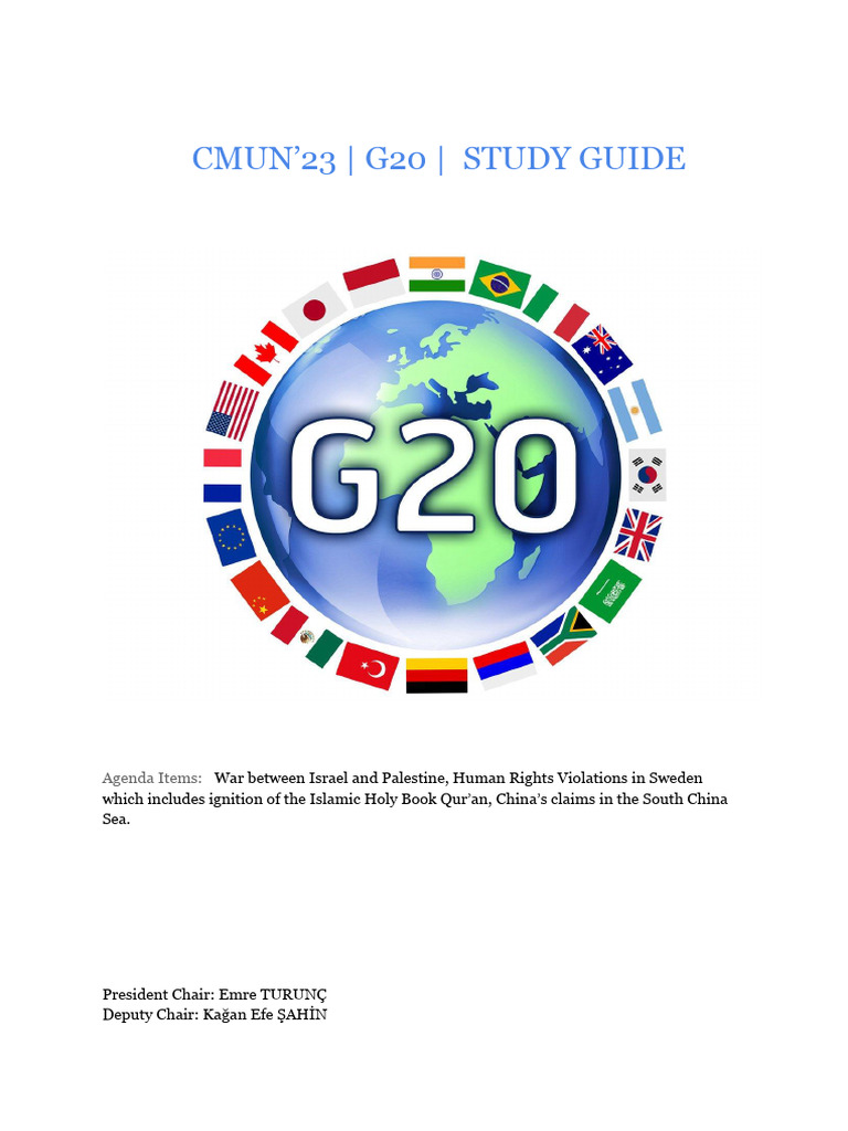 Cmun'23 - G20 - Study Guide | PDF
