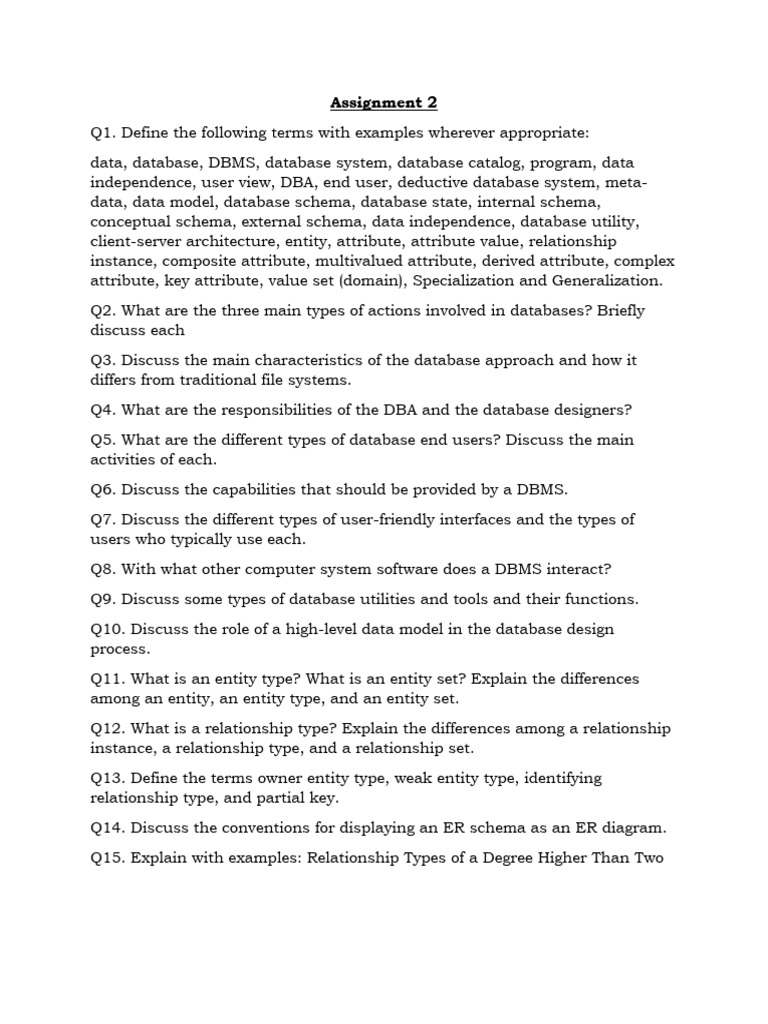 Assignment On Dbms Concepts | PDF