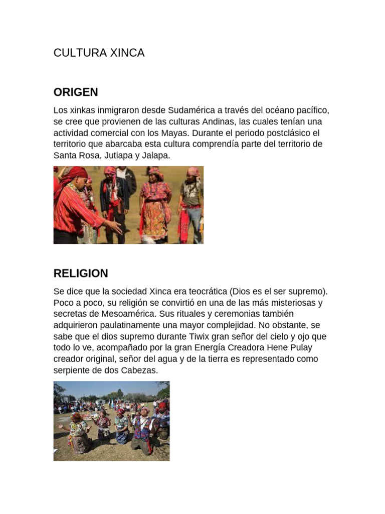 Cultura Xinca | PDF