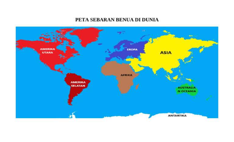 Peta Sebaran Benua Di Dunia | PDF