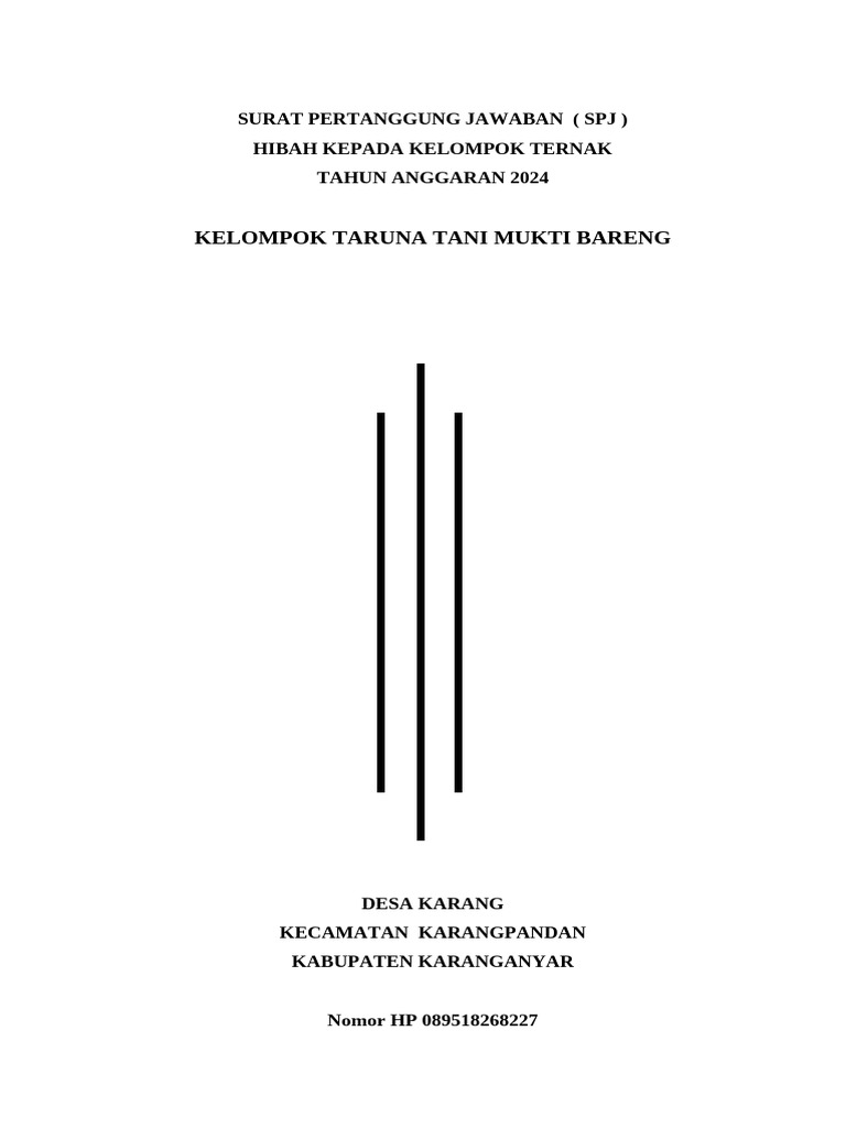 Contoh SPJ Hibah 2024 | PDF