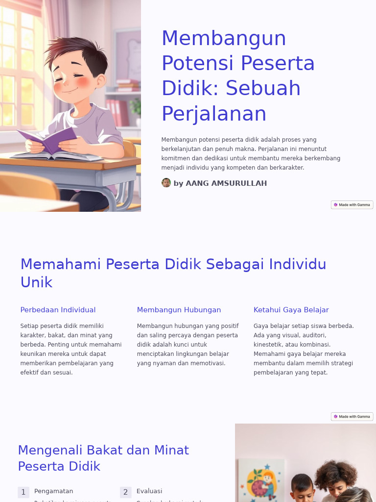 Membangun Potensi Peserta Didik Sebuah Perjalanan | PDF