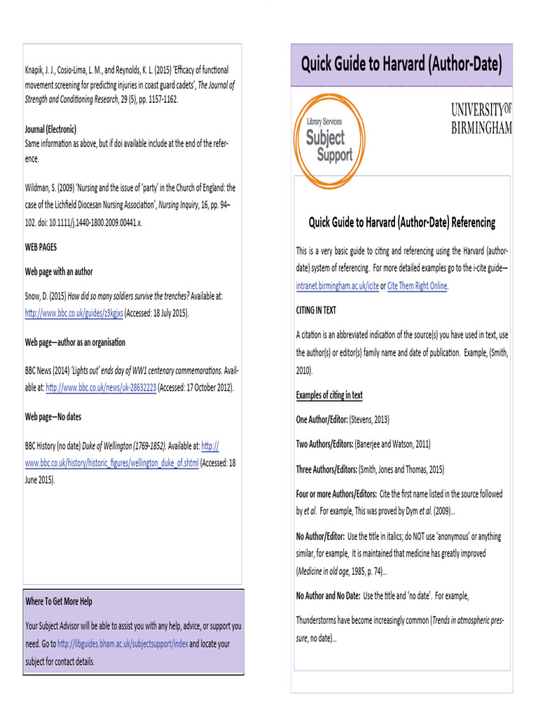 Harvard Referencing Quick Guide (PDF - 197KB) 2 | PDF