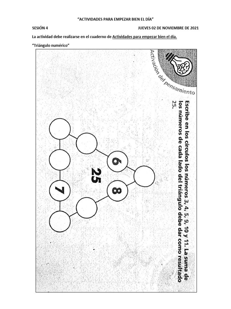 Actividades para Empezar Bien El Día | PDF