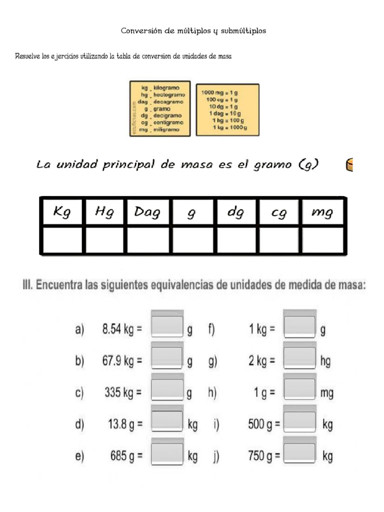 Multiplos y Submultiplos Masa | PDF Multiplos y Submultiplos Masa | PDF