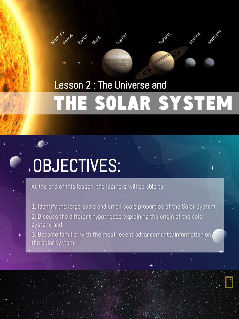 Lesson 2 - The Solar System | PDF