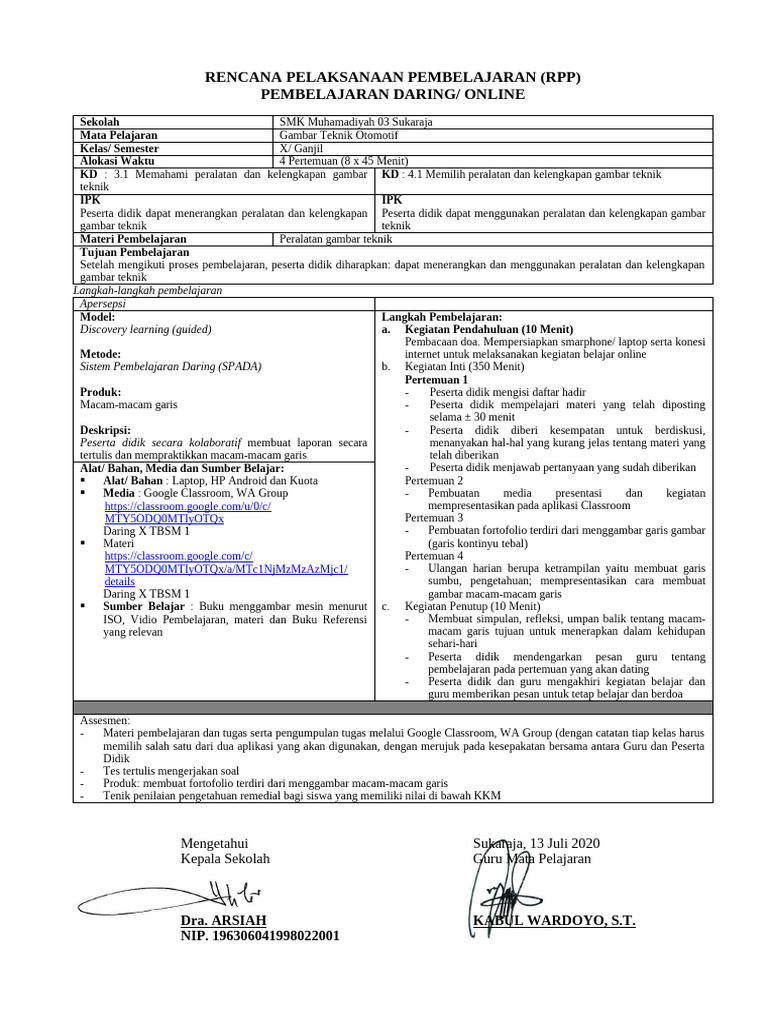 RPP Gto Daring Print | PDF