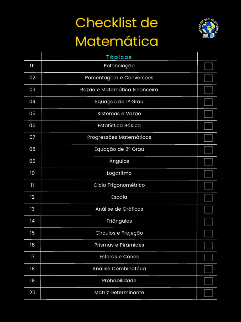 Checklist - Mentoria sem Fronteiras | PDF