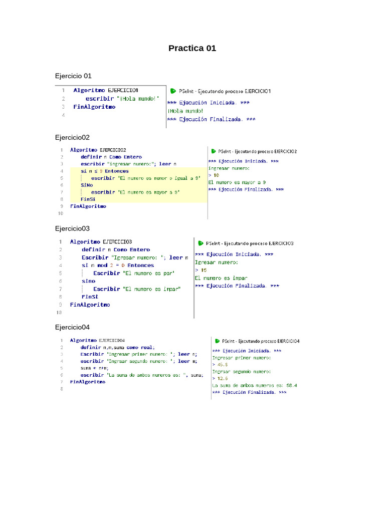 Practica 01_Programación | PDF