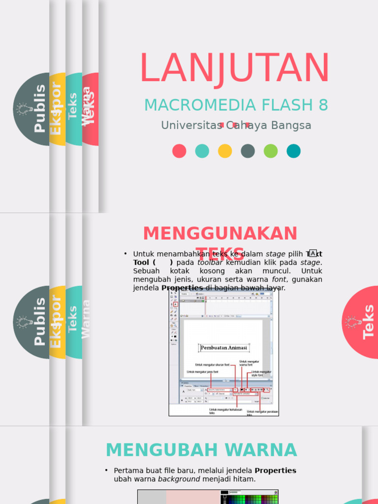 (4-5) Mengenal Macromedia Flash + Publish atau Eksport | PDF