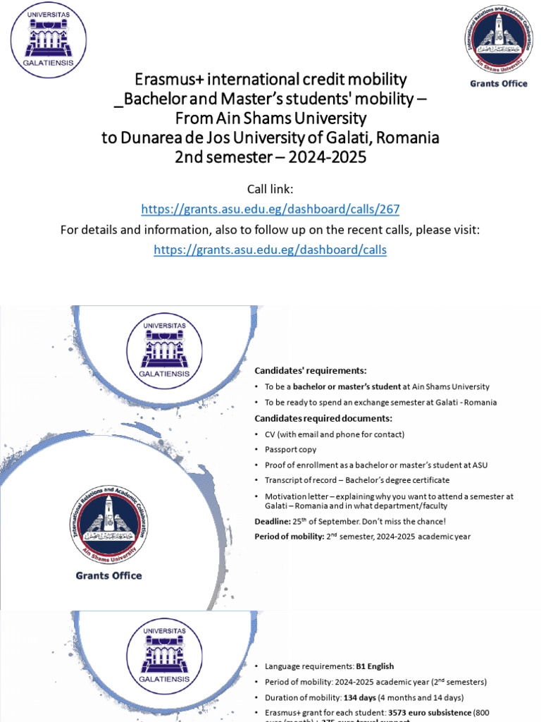 Erasmus - students - Galati - Romania - 2024-2025 - 2nd semester | PDF