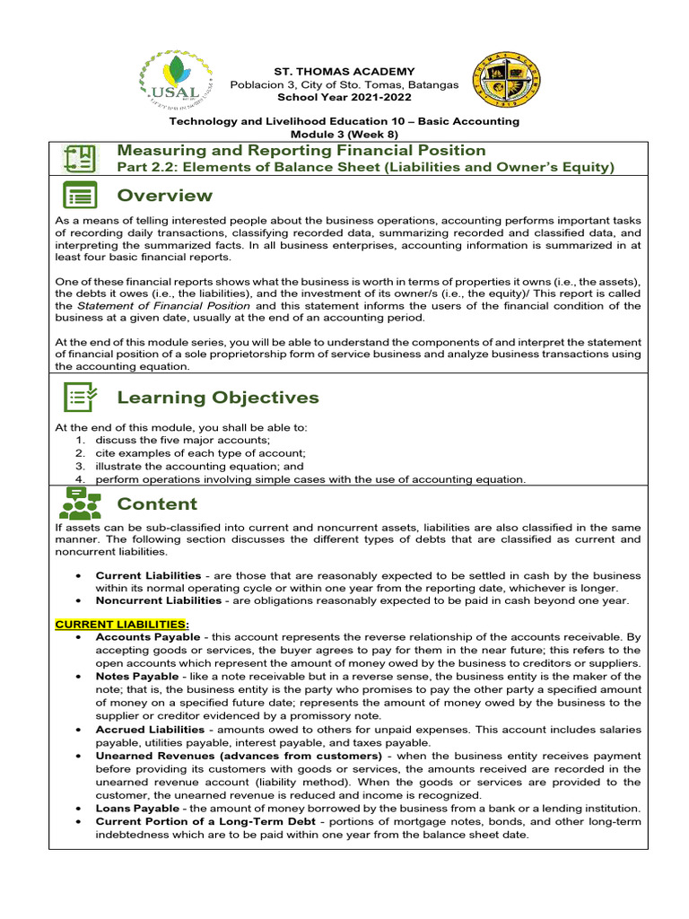 Module in TLE 10 - Week 8 - e-Handout | PDF
