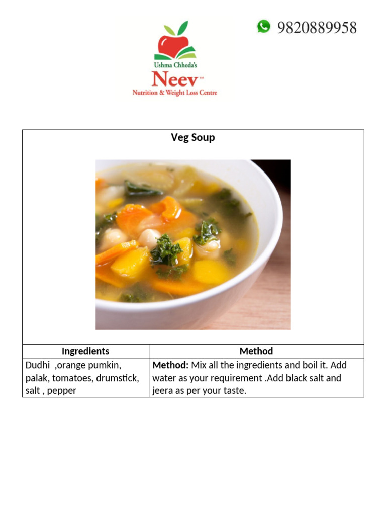 Veg Soup | PDF