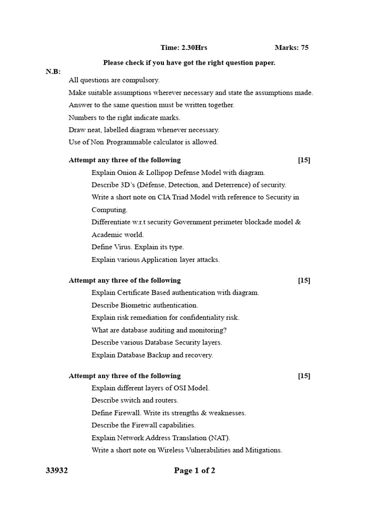 Security in Computing Old Paper | PDF