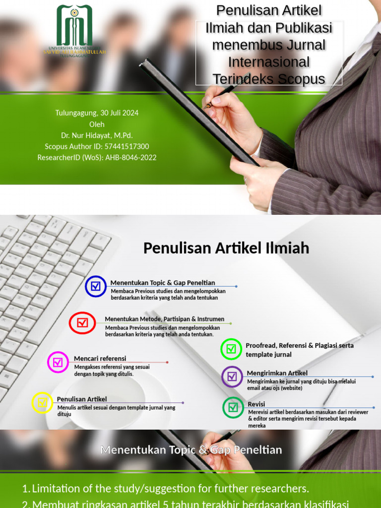 Penulisan Artikel Ilmiah Dan Publikasi Menembus Jurnal Internasional | PDF