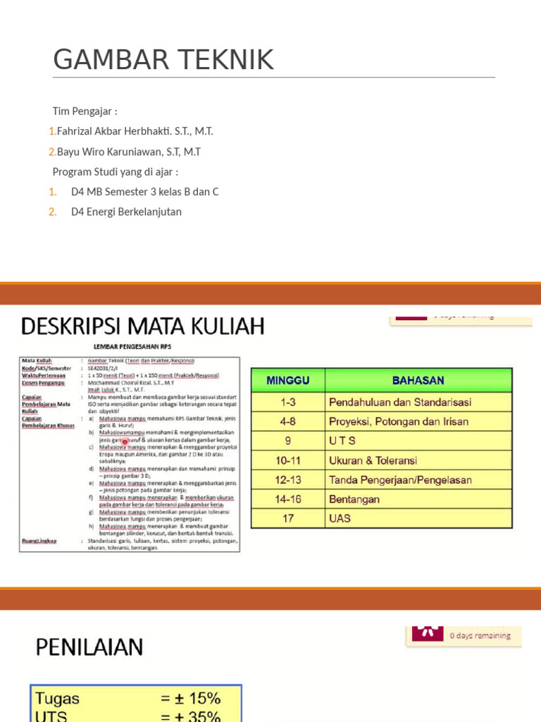 Presentation1 Gambar Teknik 2 | PDF