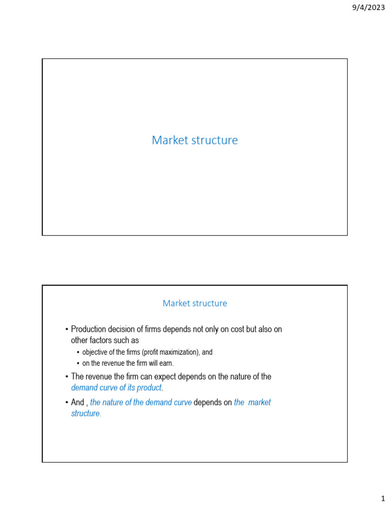 Market Structure | PDF