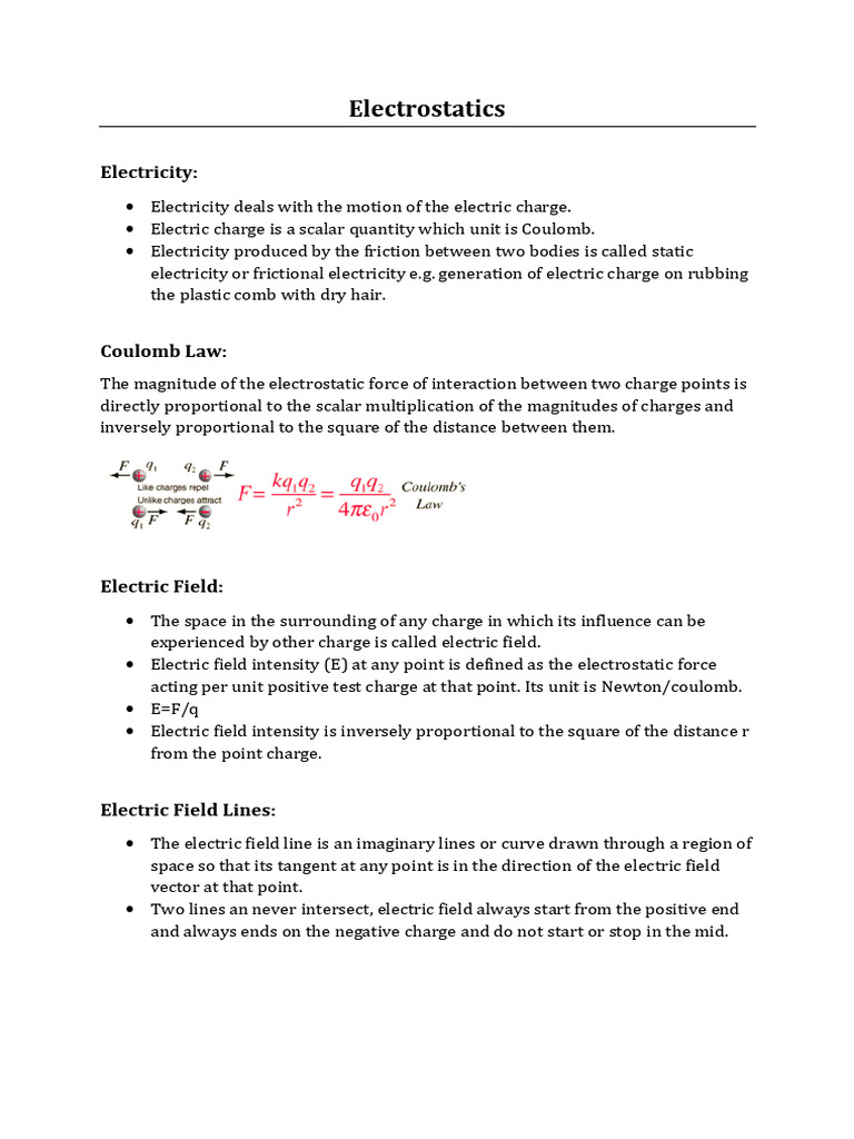 Electrostatic Basics Pdf Electrical Resistivity And Conductivity Teaching Methods And Materials