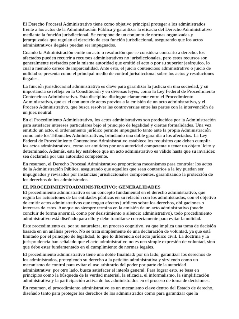 Derecho Procesal Administrativo | PDF