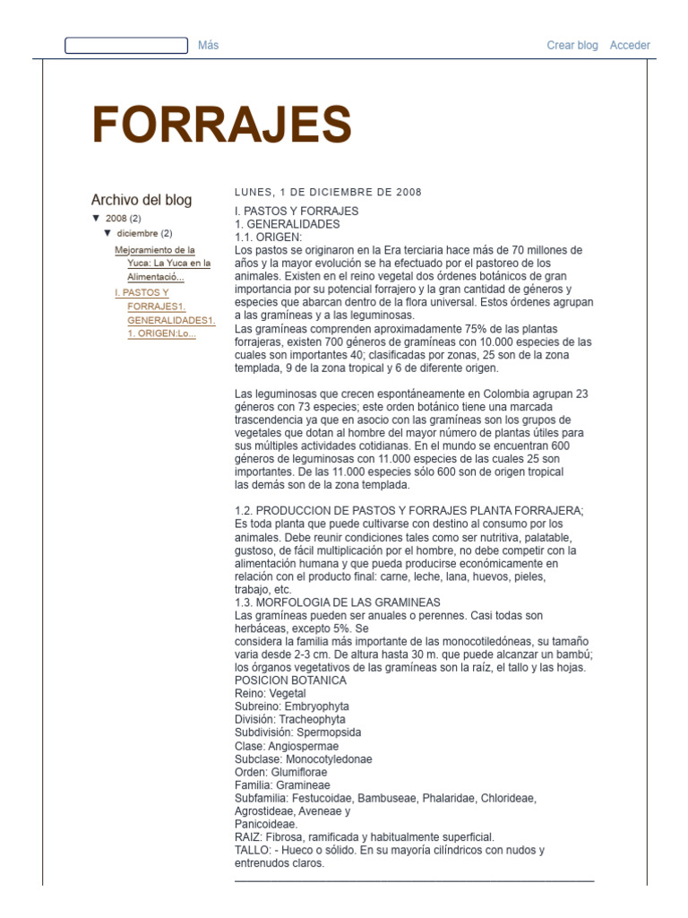 FORRAJES | PDF