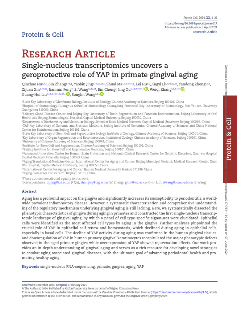 Proteomic and Transcriptomic Analyses of The Human Oral Mucosa | PDF