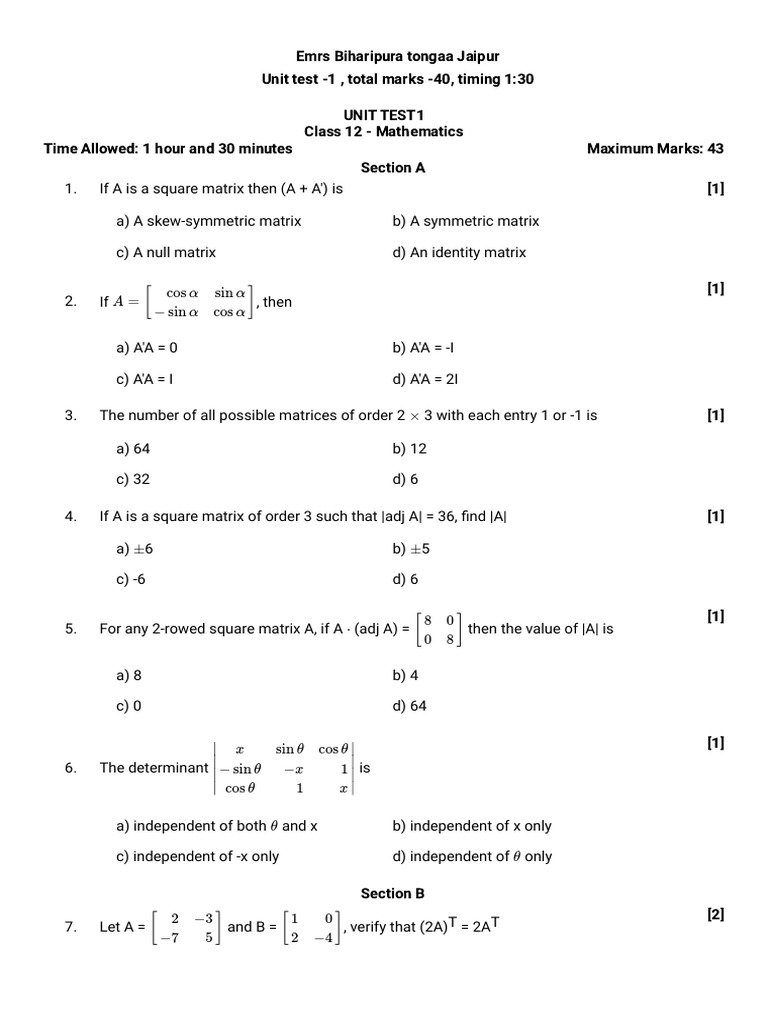 Print Question Paper | PDF