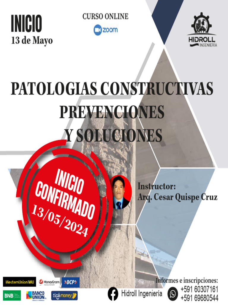 Informacion Curso Patologias Constructivas | PDF