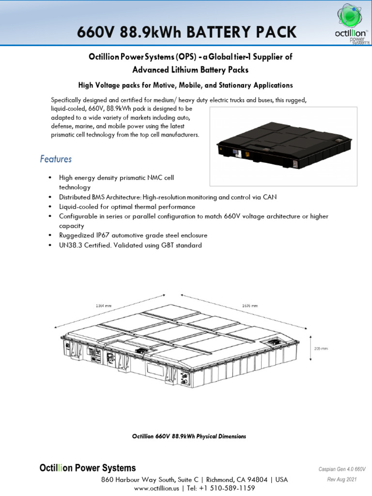 Octillion 660V DS Rev AUG2021 | PDF