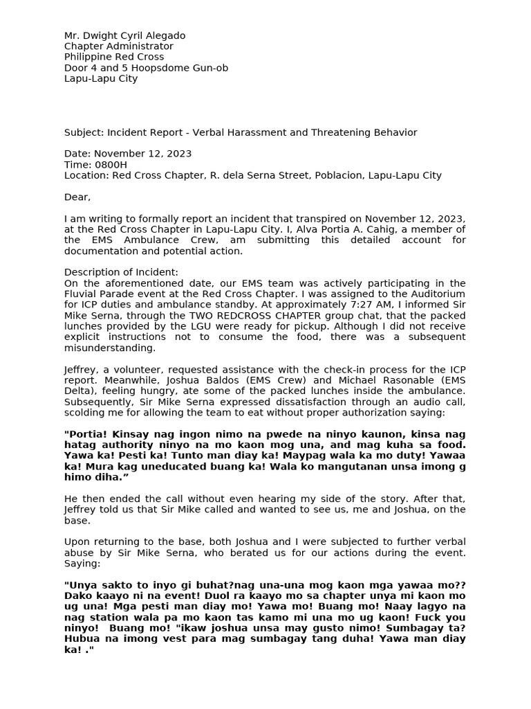 Incident Report | PDF