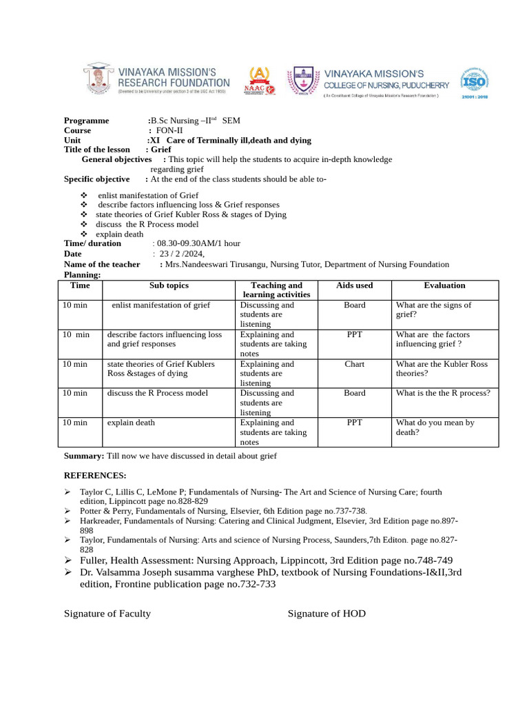 One Page Lesson Plan 2 | PDF
