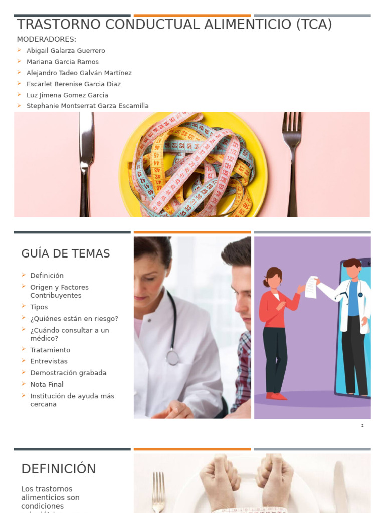 Tipos y Tratamiento de TCA | PDF | Desorden alimenticio | Sicología