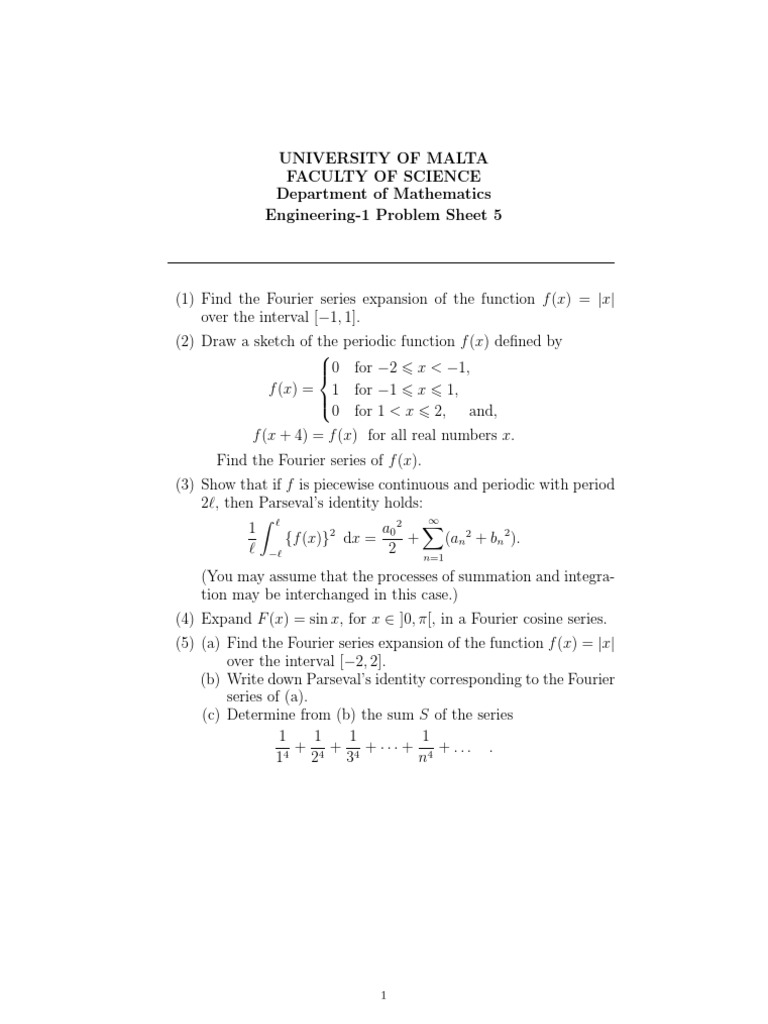 Fourier Series Tutorial | PDF