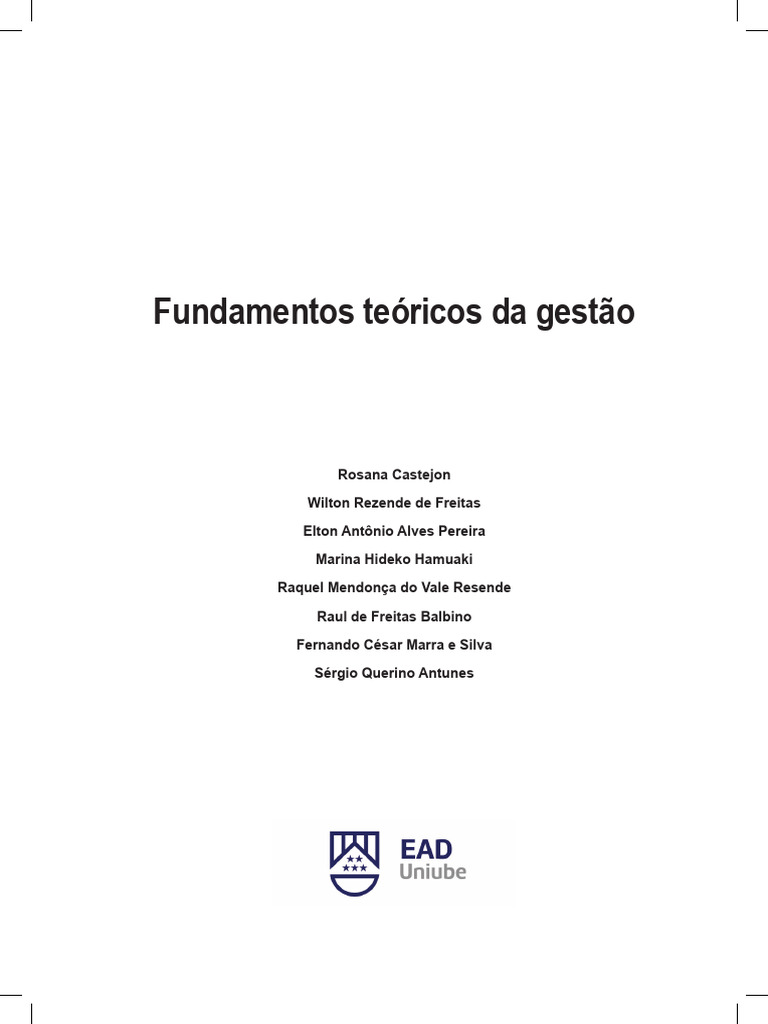Fundamentos Teóricos Da Gestão | PDF