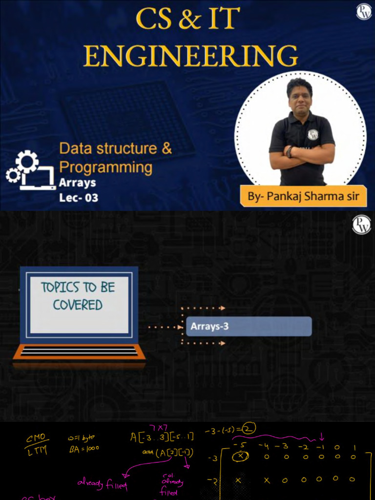Arrays 03 _ Class Notes ~ (Data Structure & Programming) | PDF